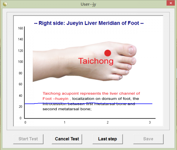 acupoint on foot of Meridian Health Detection Expert – Suyzeko