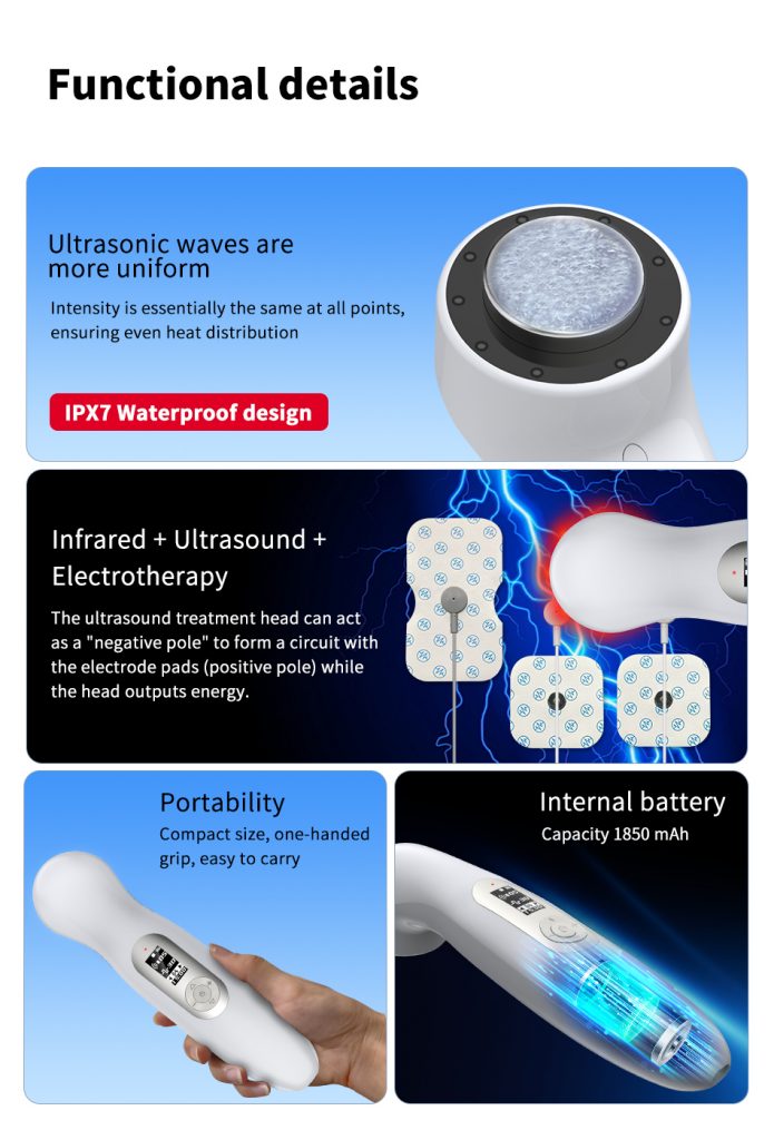 Handheld EMS TENS electrical Muscle stimulation infrared Red Light ...