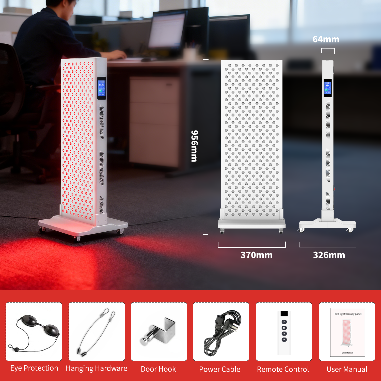Suyzeko 320pcs LED Light Therapy Panel With Moveable Support – Suyzeko
