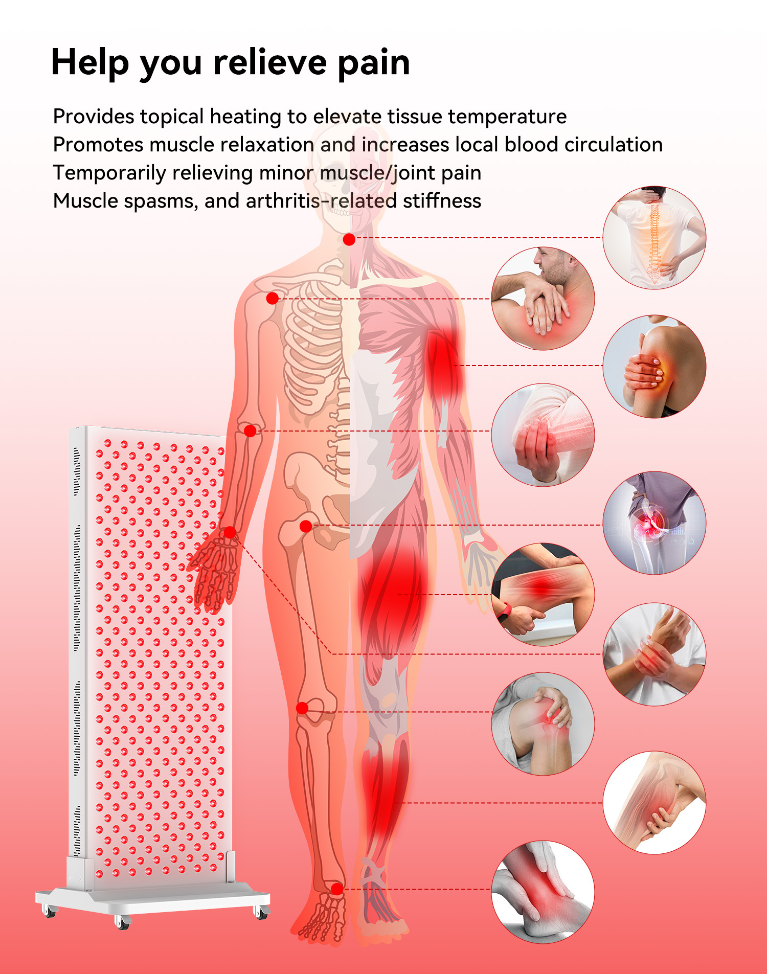 Suyzeko 320pcs LED Light Therapy Panel With Moveable Support – Suyzeko